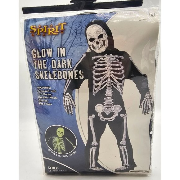 Spirit | Costumes | Spirit Halloween Glow In Dark Kids Skeleton Costume ...